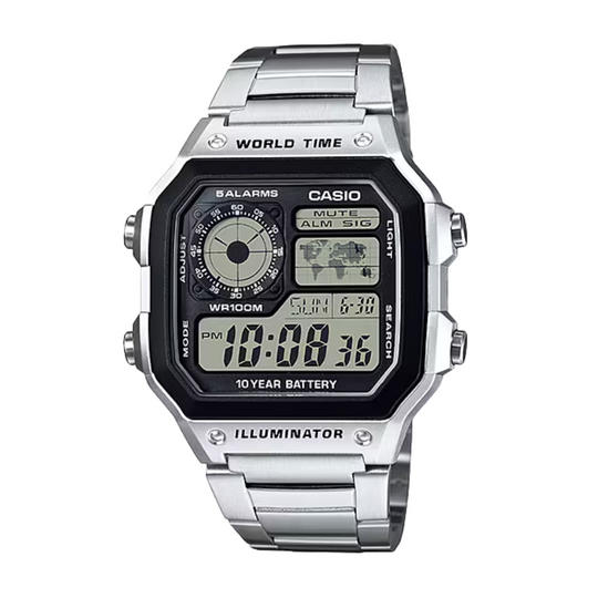 Casio AE-1200WHD-1AVDF Digital Silver Men Watch | City Chain – City ...