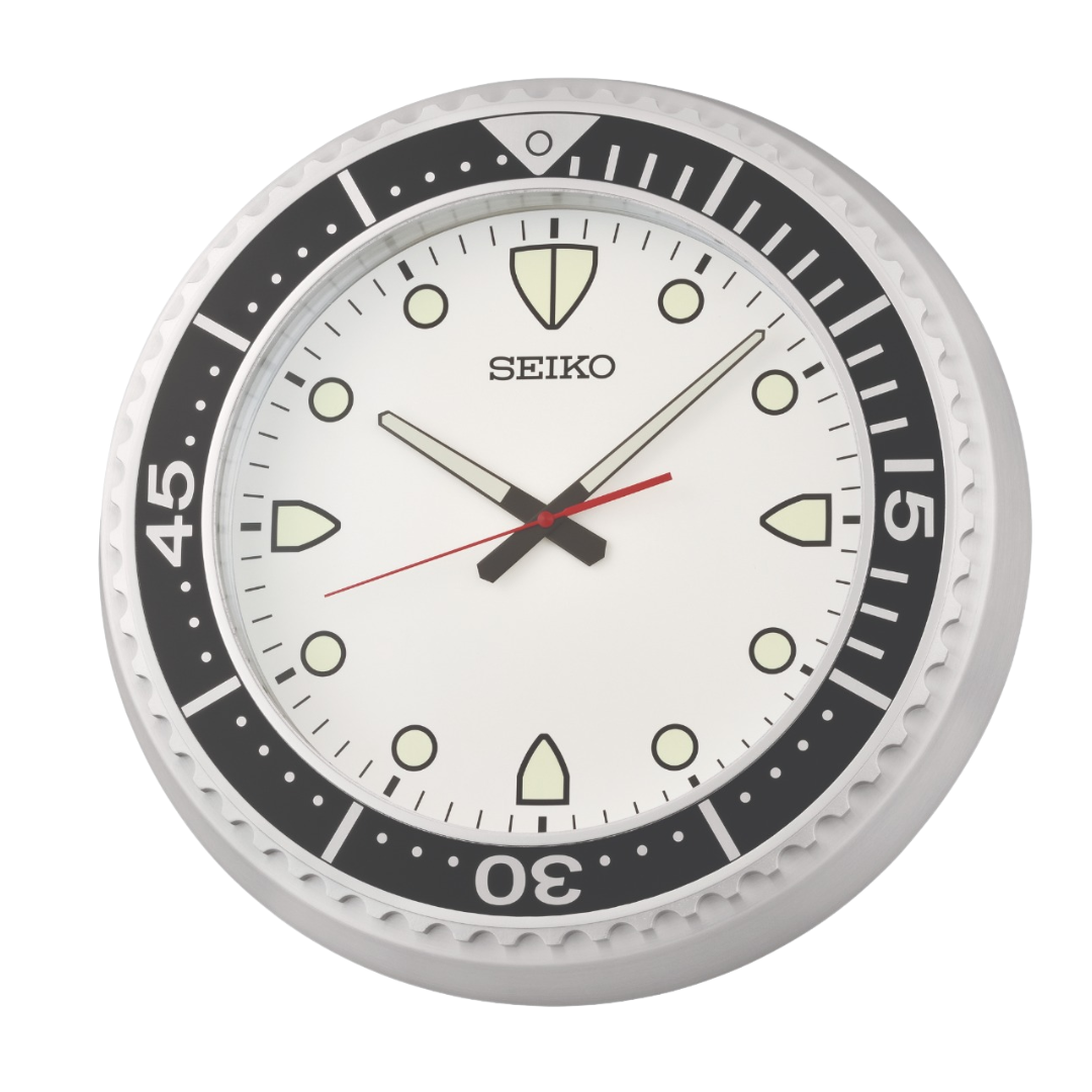 Seiko QXA849A Quiet Sweep LumiBrite Wall Clock Silver | City Chain – City Chain Singapore